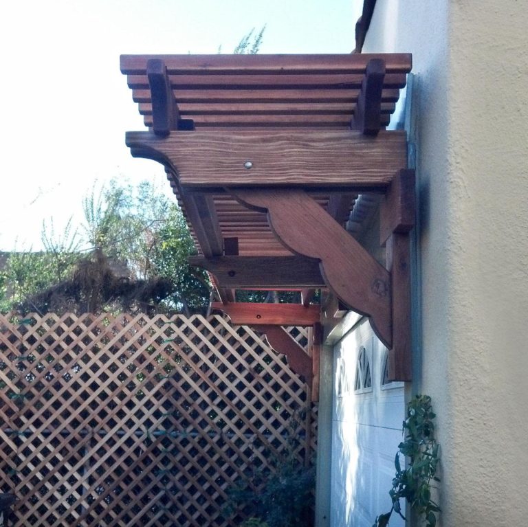 Attached Redwood Arbor Kit that Perfectly Complements your Garage