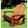 Redwood Adirondack Rocking Chair, Durable Wooden Rocker