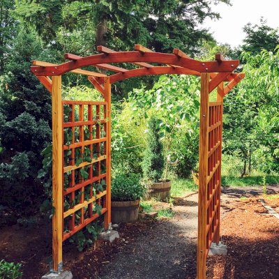 Arched Garden Arbor | Forever Redwood