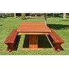 Outdoor Redwood Dining Table, Custom Made to Order Tables