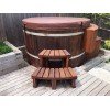 Circular Wooden Spa Steps, Custom Redwood Spa Steps