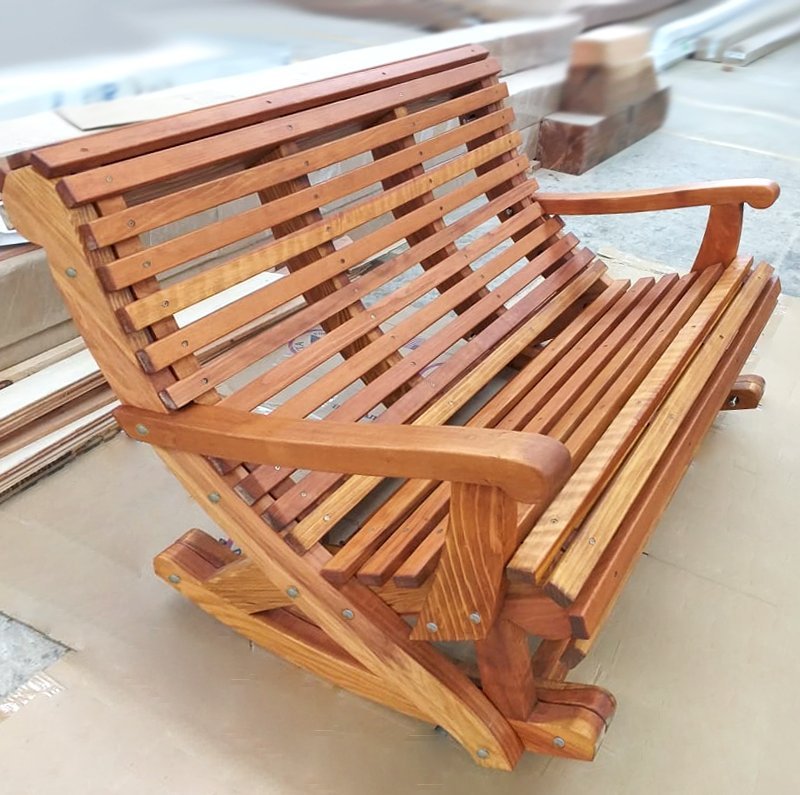 Ensenada Rocking Bench | ForeverRedwood.com