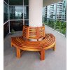 Half Circle Tree Bench for Garden Seating | Forever Redwood