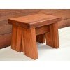 Redwood Foot Stool, Stable Stool with Flared-Leg Design