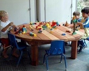Kids Outdoor Wood Table, Durable Redwood Tables, All Sizes