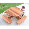 Kid's Round Wood Picnic Table Kit | Forever Redwood