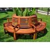 Redwood Outdoor Tree Bench, Custom Redwood Seating