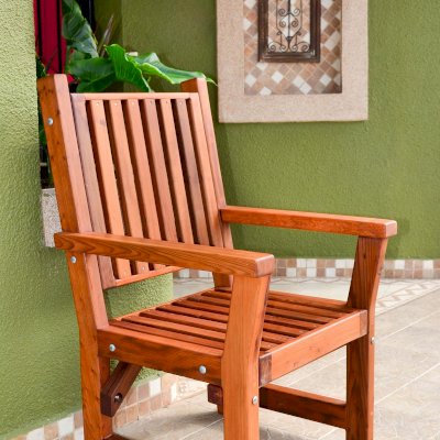 Wooden dining chair with armrest store
