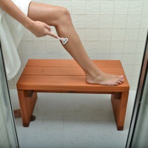 Maynard Wood Shower Bench| Forever Redwood