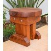 Mini 12 Inch Round Wood Side Table - Redwood Side Tables