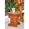 Mini 12 Inch Round Wood Side Table - Redwood Side Tables