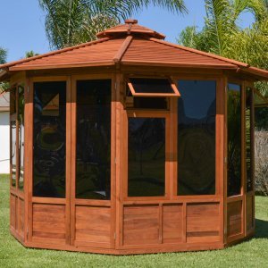Octagonal Gazebo: Sunroom Wood Gazebo Kit for Sale