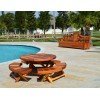 Round Folding Wood Tables for Kids | Forever Redwood