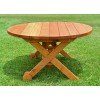 Round Wood Picnic Table with Wheels | Forever Redwood