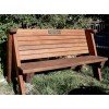 Rustic Redwood Bench, Custom Garden Seating