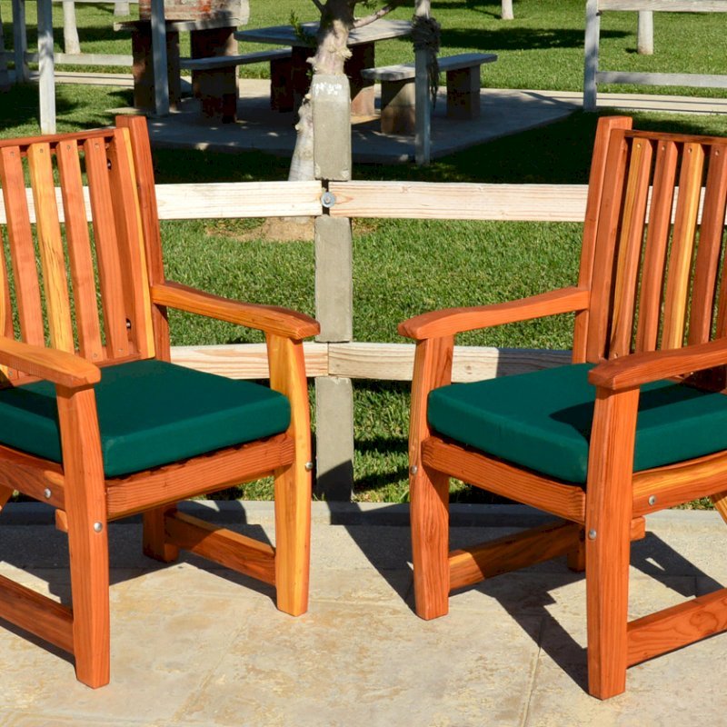 Redwood Dining Chair, Finely Finished Wooden Chair