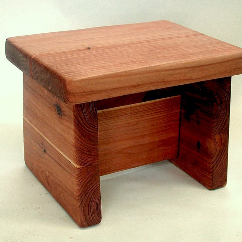 Small Wooden Foot Stool, Natural Wooden Stool