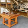Heavy Duty Wood Workshop Table - Solid Redwood Table