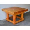 Heavy Duty Wood Workshop Table - Solid Redwood Table