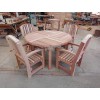 Round Wooden Card Table, Custom Redwood Tables for Sale