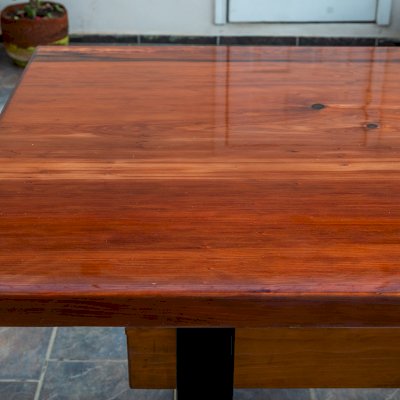 Ancient Redwood Epoxy Finish Slab Table, Custom Wood Table