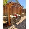 Two-Post Arched Wood Arbor | Forever Redwood