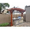 Two-Post Arched Wood Arbor | Forever Redwood
