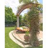 Two-Post Arched Wood Arbor | Forever Redwood