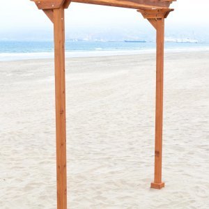 Two-Post Wood Arbor | Forever Redwood