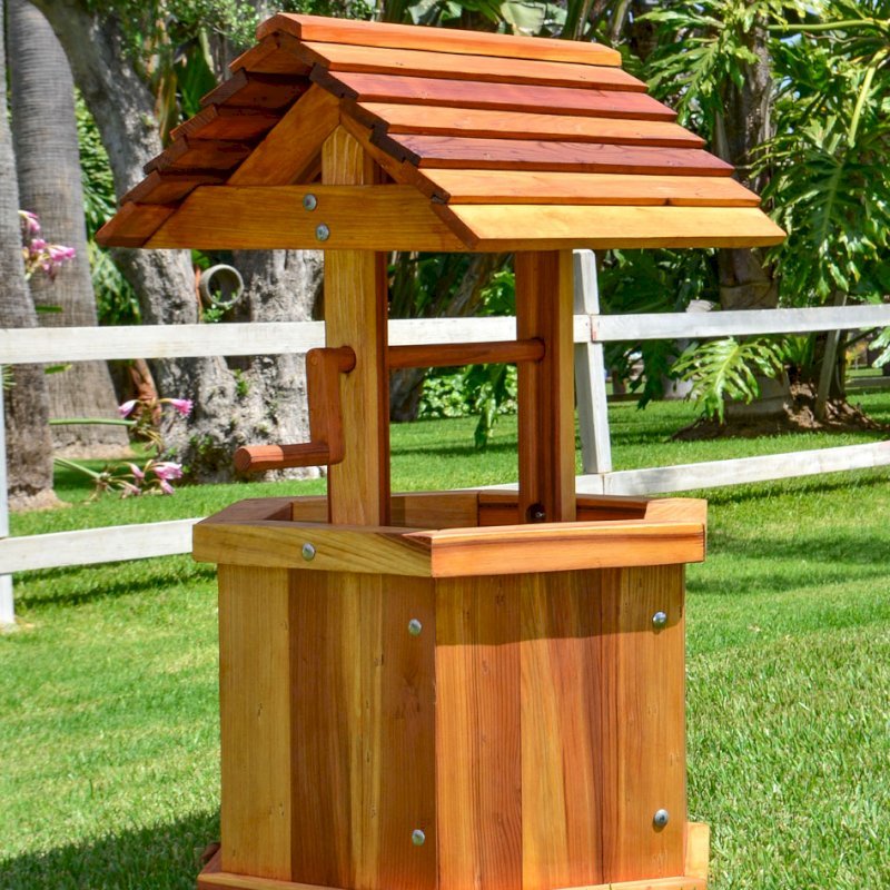 Wishing Well - Wood Wishing Wells | Forever Redwood