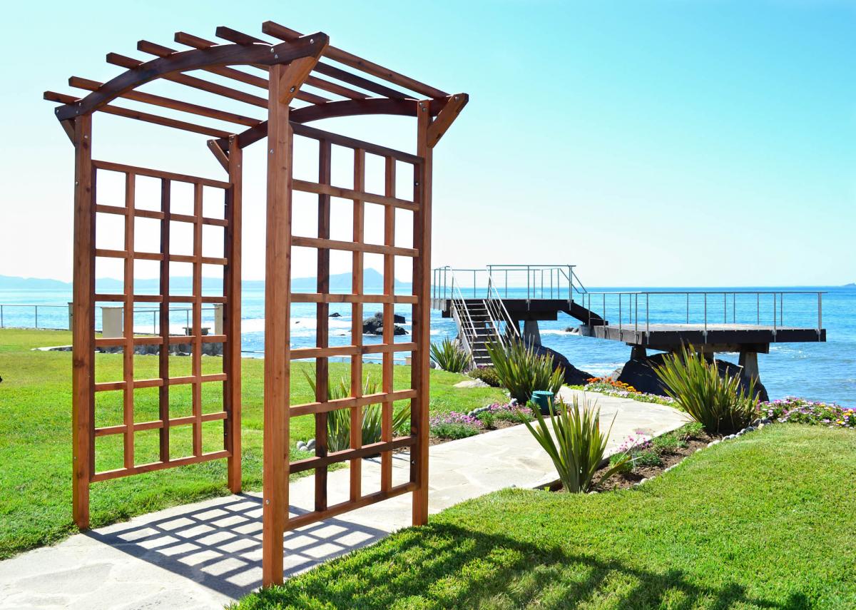 Arched Garden Arbor | Forever Redwood