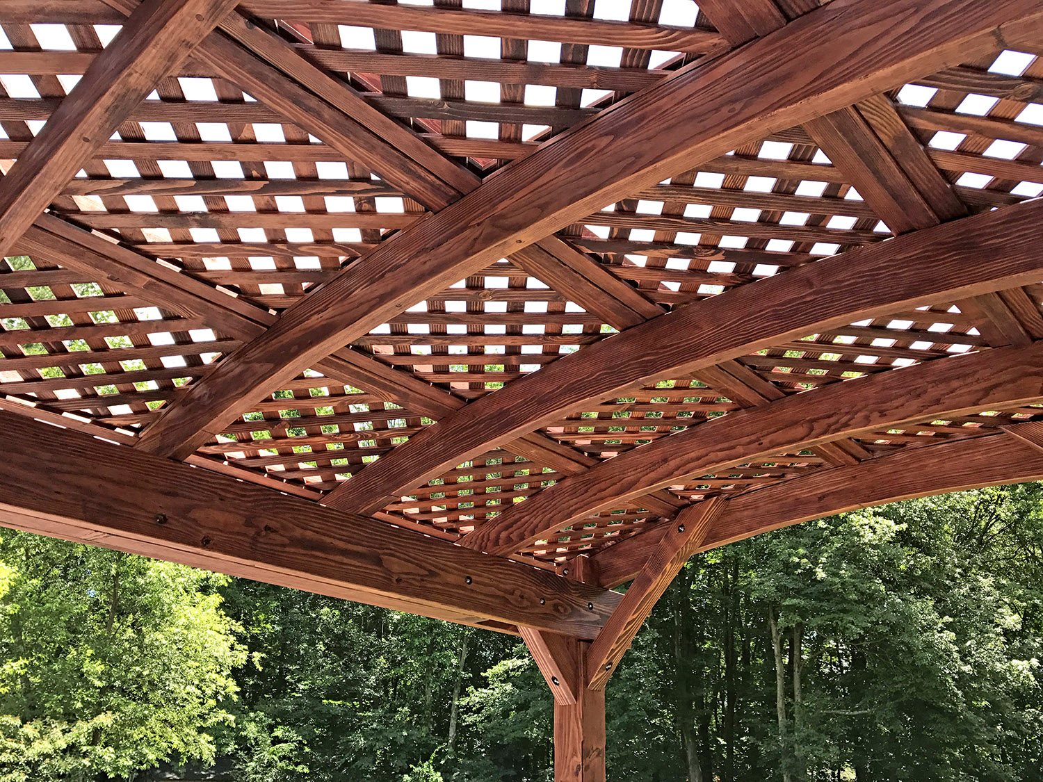 Arched Pergola Kits: Redwood Arched Garden Pergolas