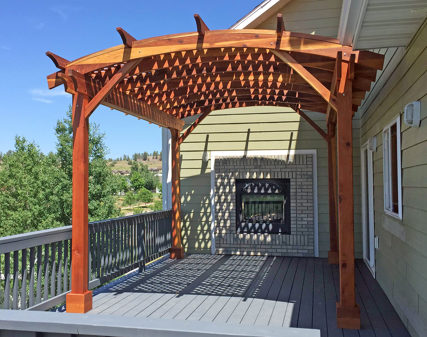 Arched Pergola Kits: Redwood Arched Garden Pergolas