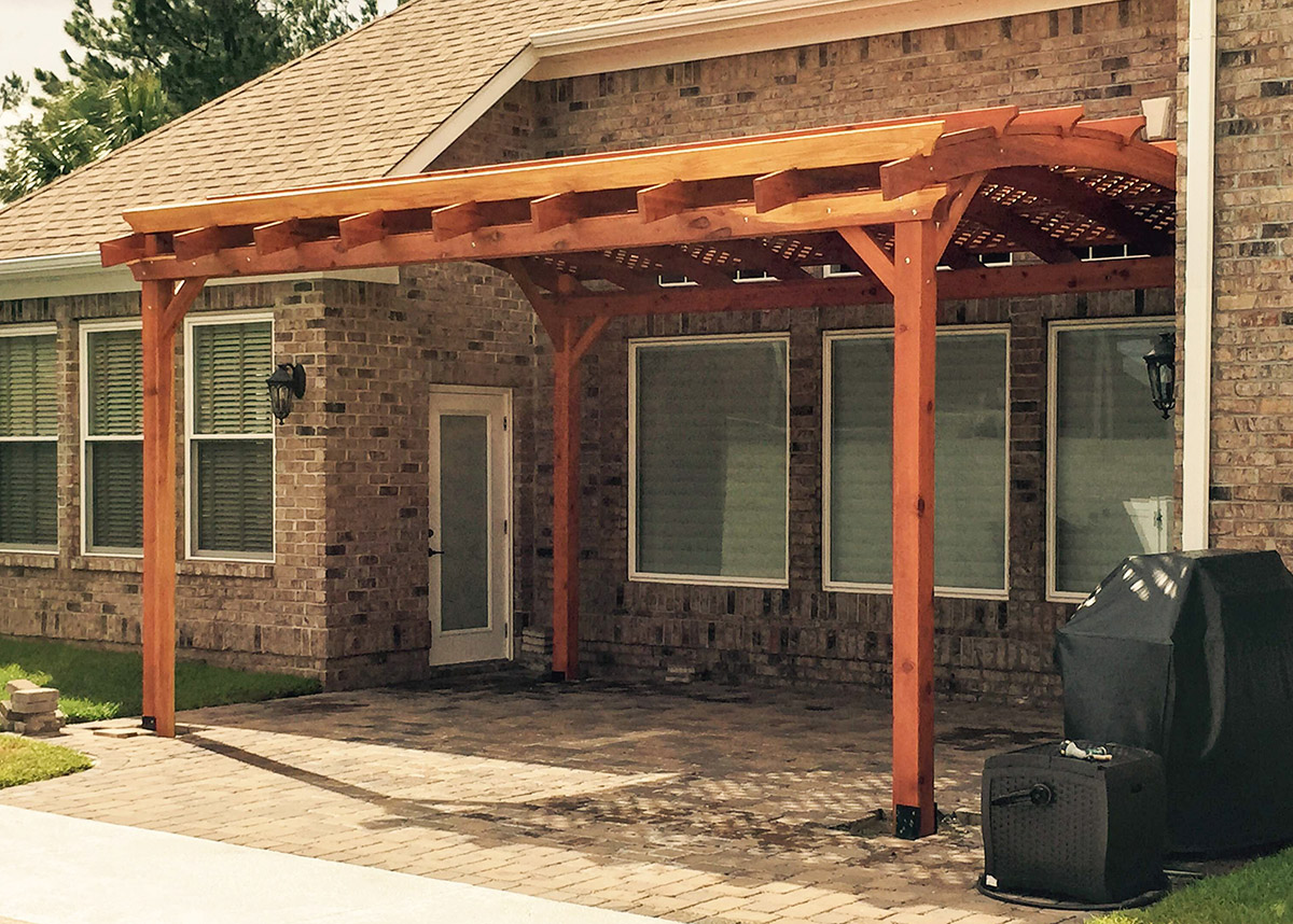 Arched Pergola Kits: Redwood Arched Garden Pergolas