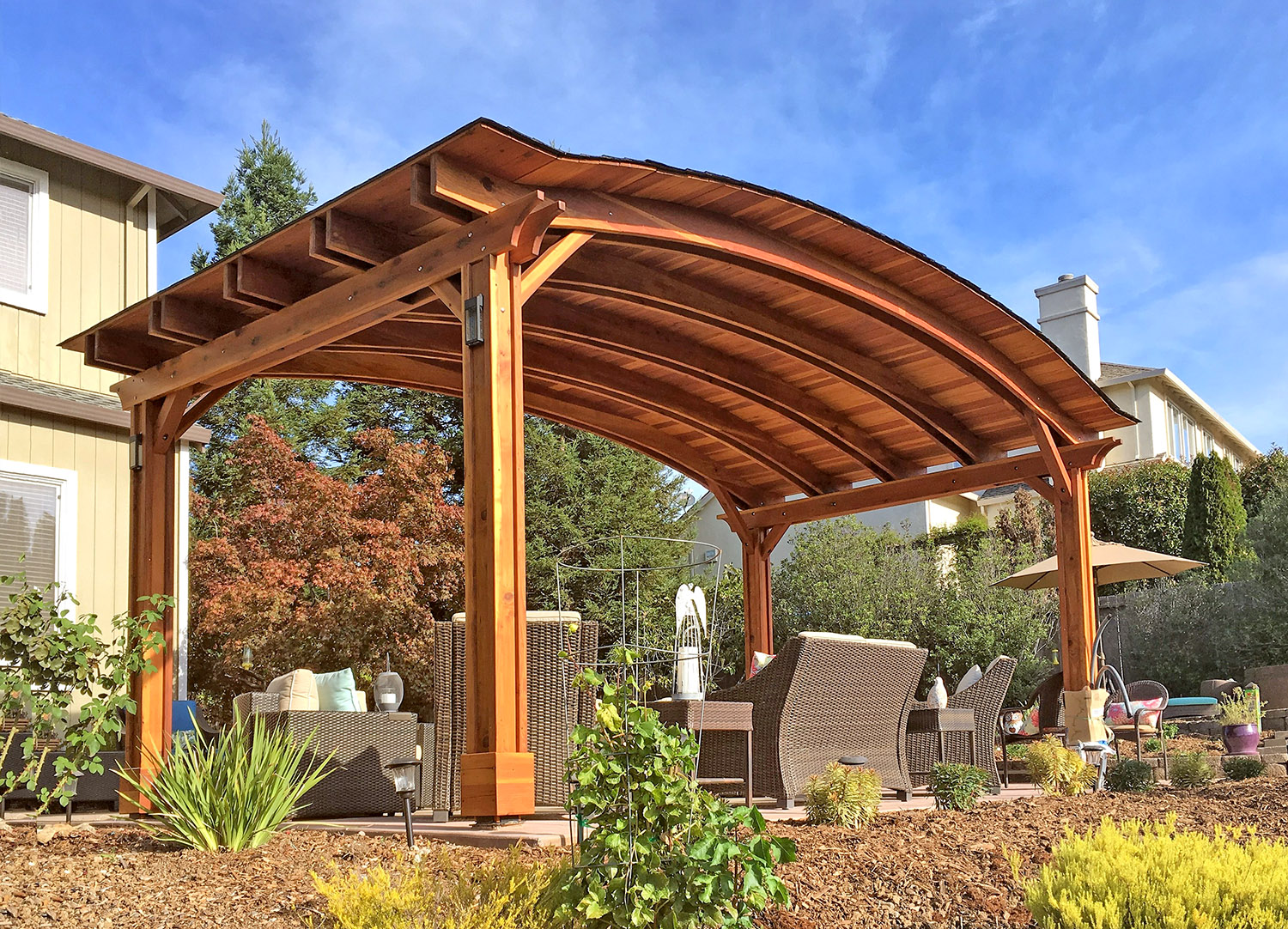 Backyard Pavilion Kits: Custom Redwood Pavilion for Sale