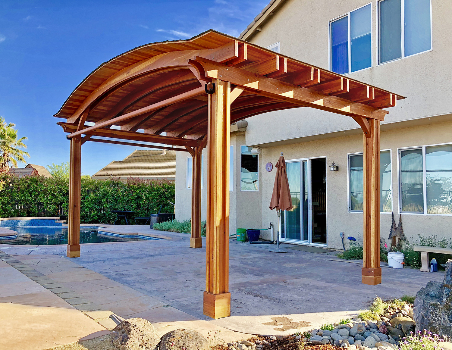 Backyard Pavilion Kits: Custom Redwood Pavilion for Sale