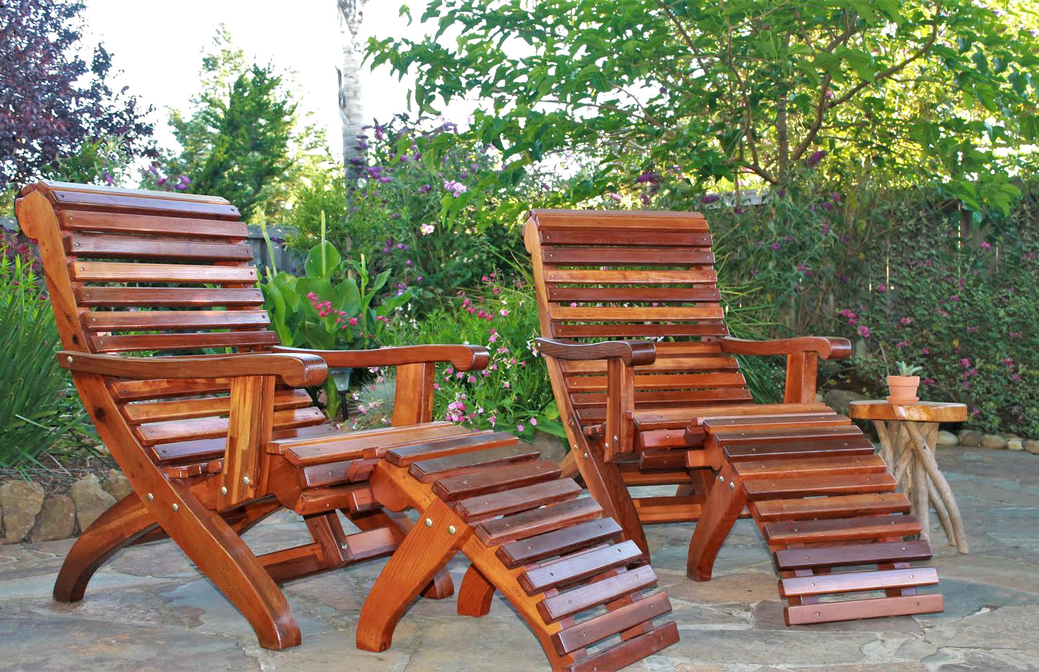 Ensenada Wood Easy Chair, Comfortable Outdoor Garden Chair