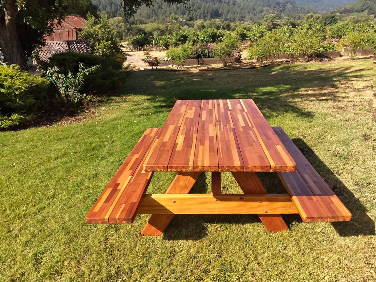 Redwood Picnic Table, Customize your Redwood Table