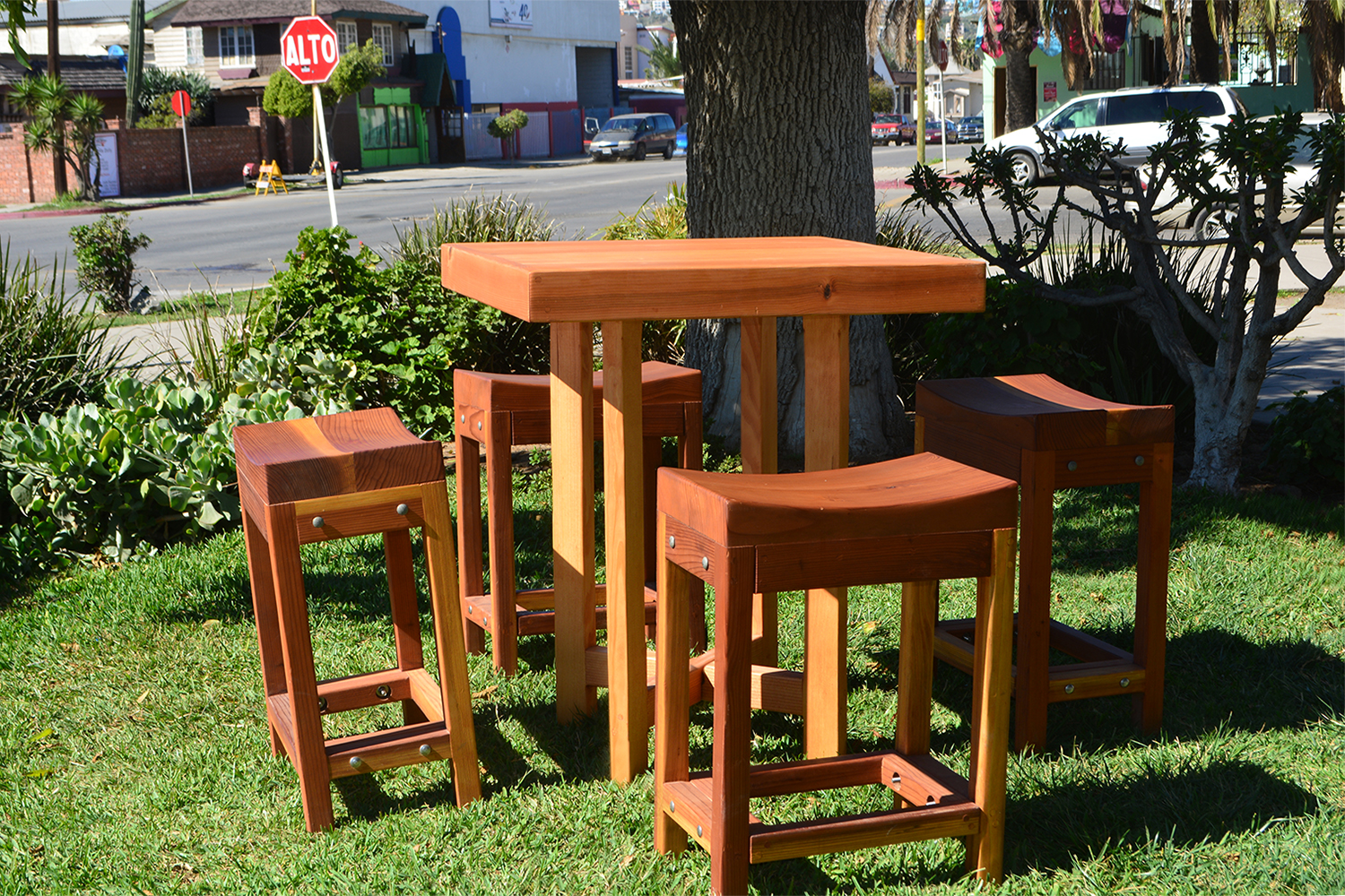 Glady's Balcony Table Set - Custom Made Wood Tables