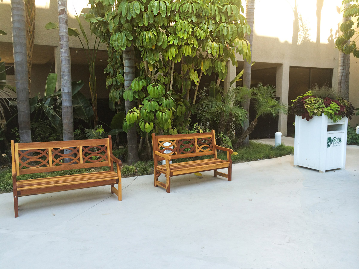 Redwood Garden Bench with English Design | Forever Redwood