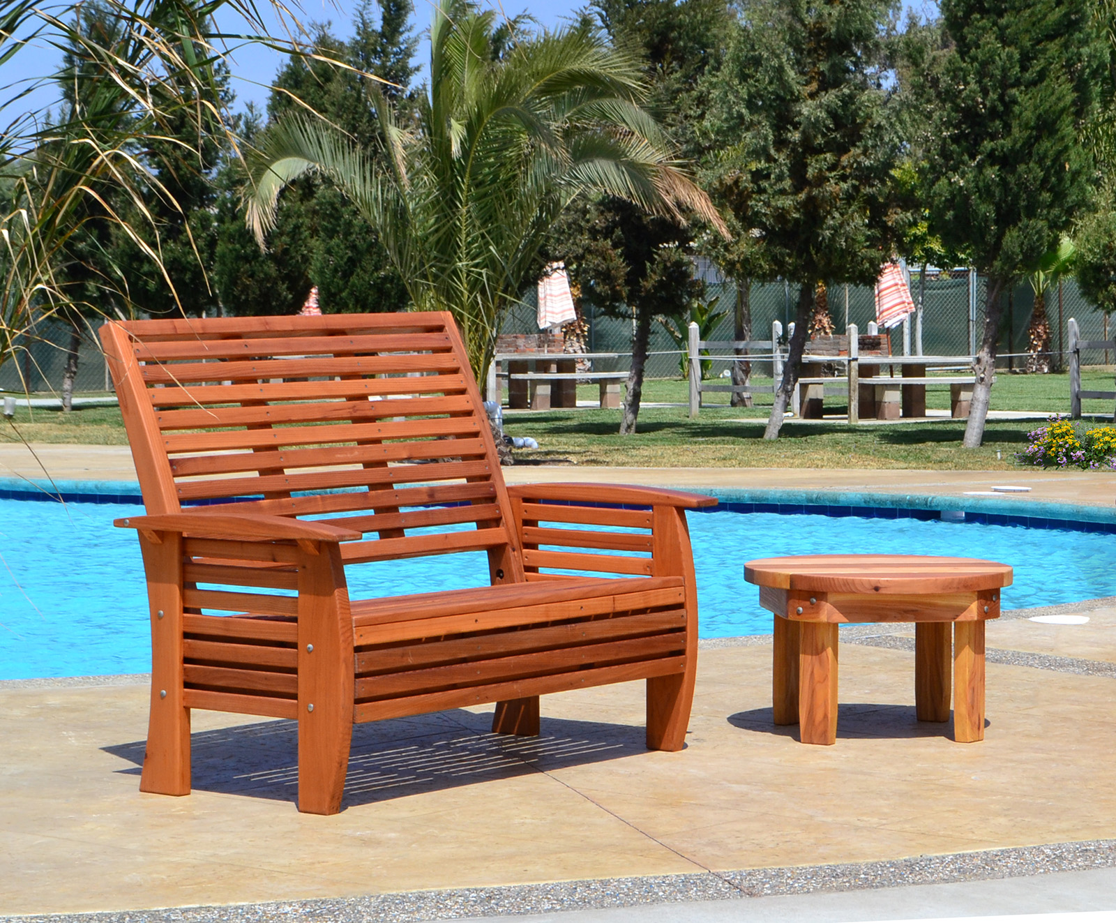 Marazul Wood Outdoor Loveseat