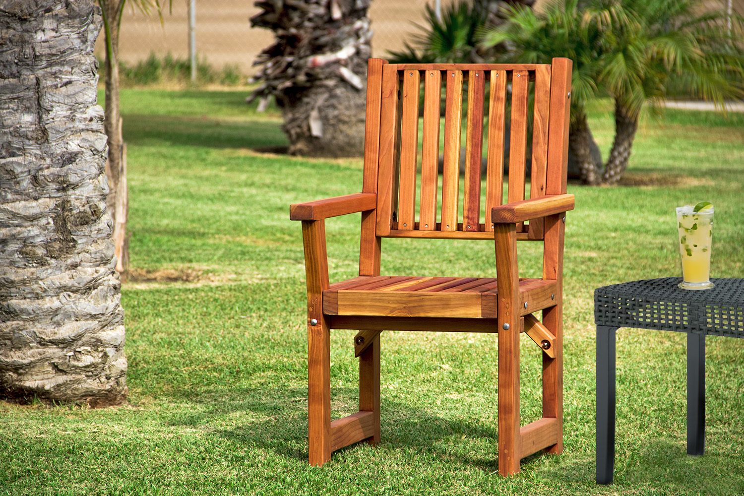 Massive Wooden Dining Chair, Custom Made from Redwood