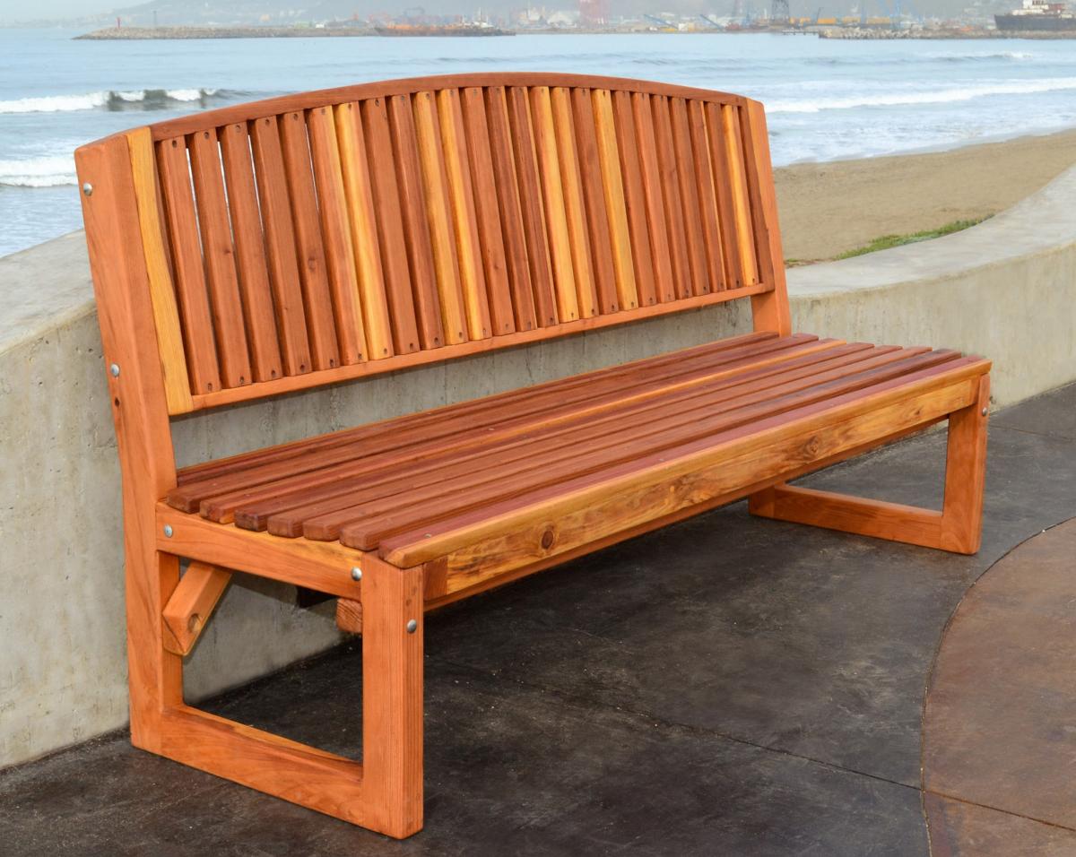 Moonlight Redwood Bench