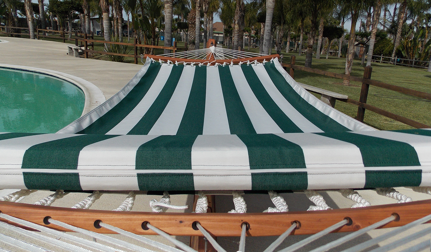 Redwood Hammock Stand, Custom Wood Outdoor Hammock