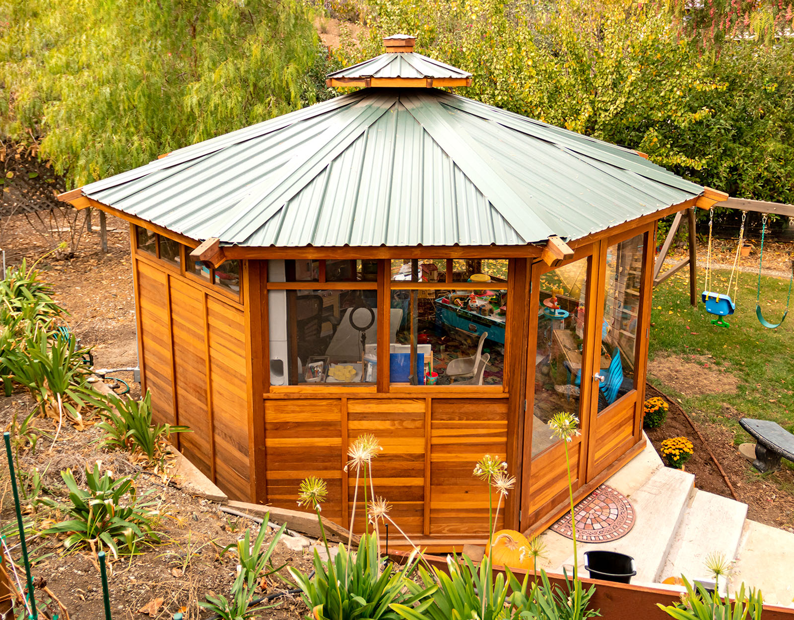 Octagonal Gazebo: Sunroom Wood Gazebo Kit for Sale