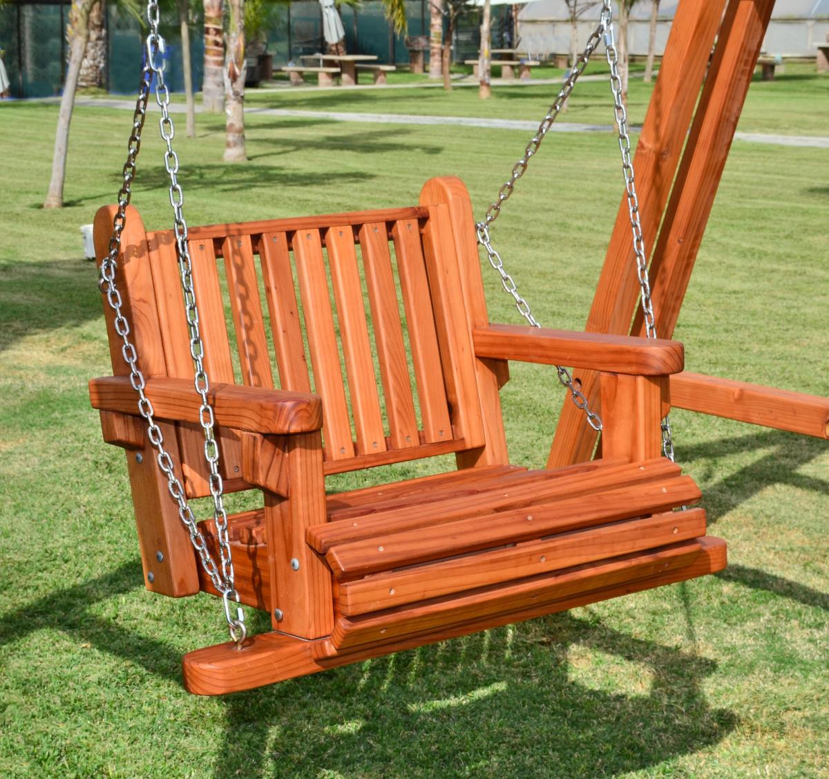 Rory's Armchair Swing Set - Redwood swings| Forever Redwood