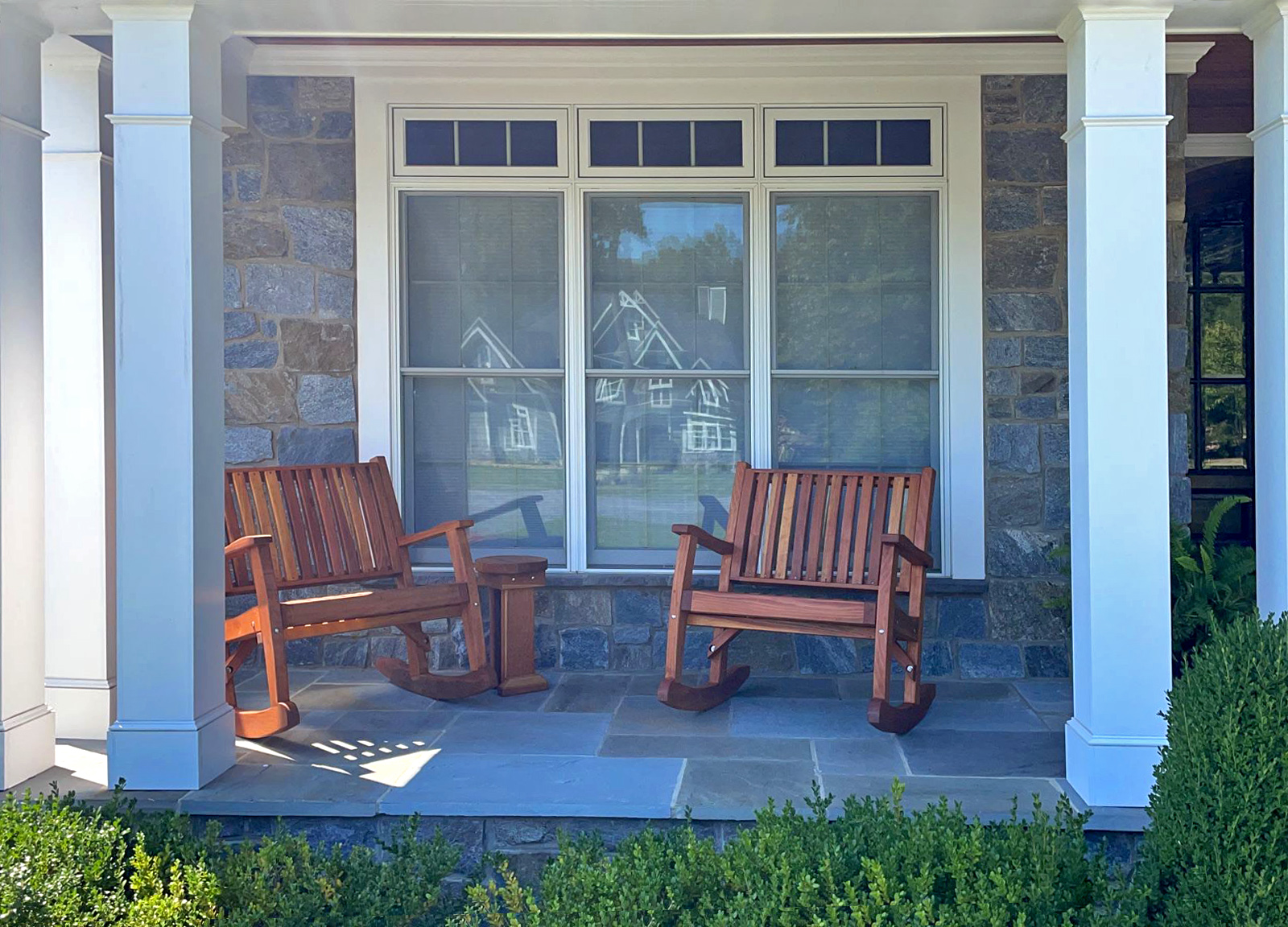 Redwood Outdoor Rocker, Hand-crafted Wooden Rocker