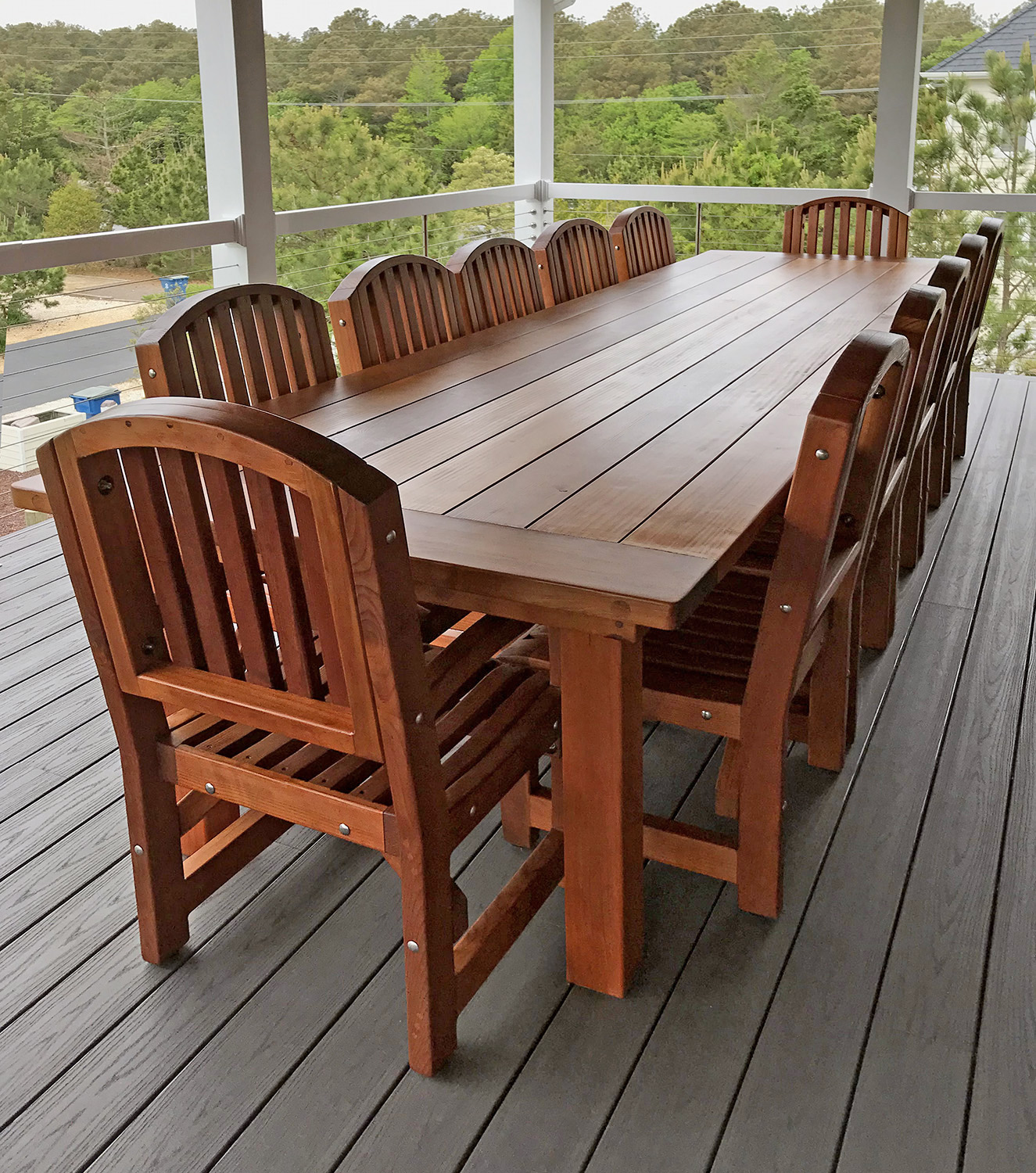 Redwood Patio Table: Custom Made Redwood Dining Tables
