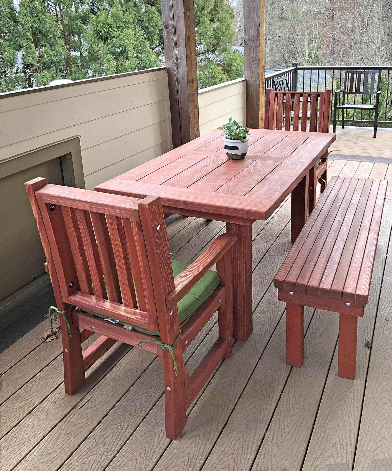 Redwood Patio Table: Custom Made Redwood Dining Tables