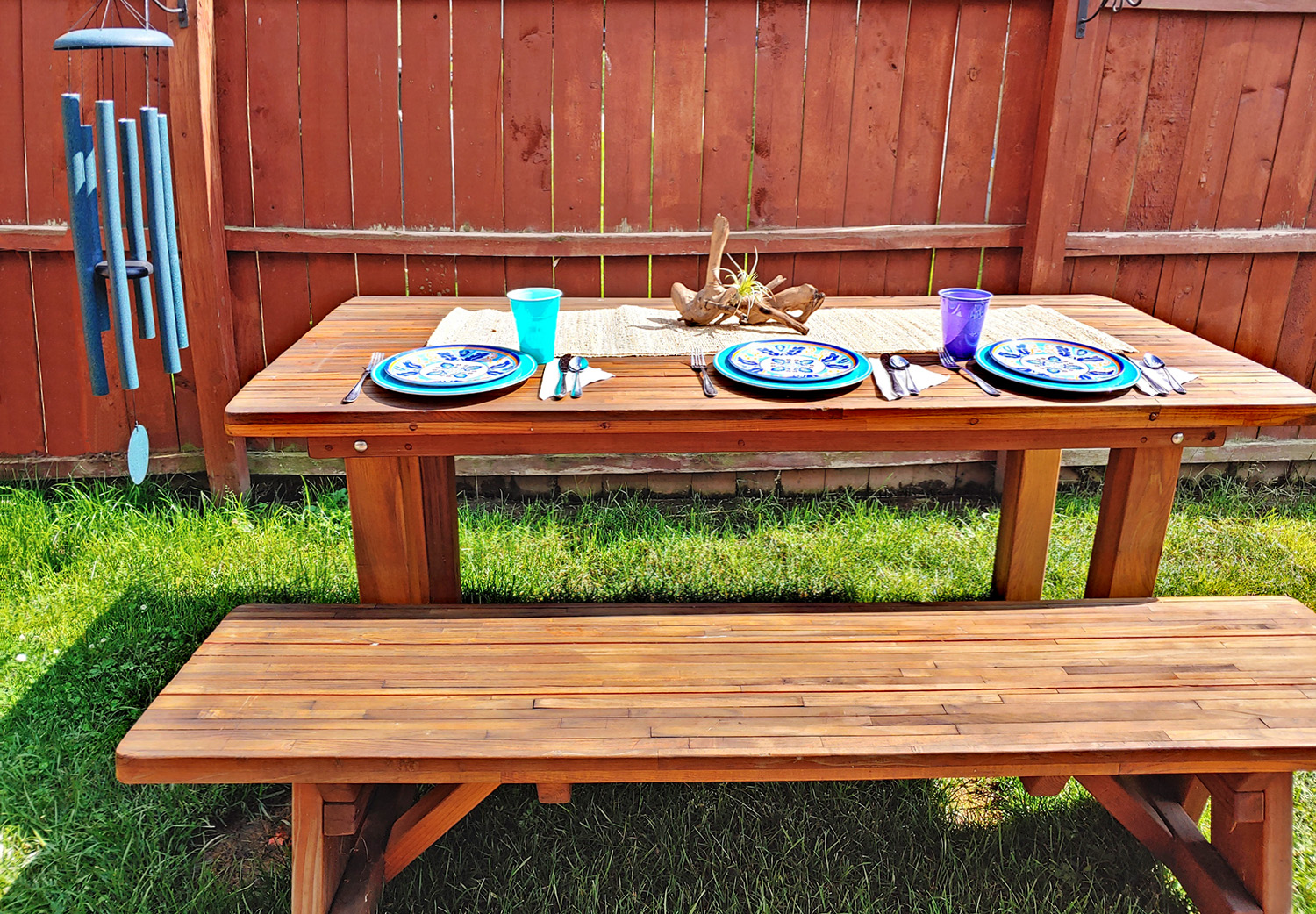 Redwood Patio Table: Custom Made Redwood Dining Tables